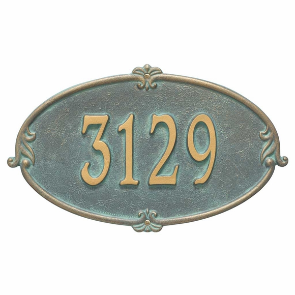 Street Number Address Plaque Traditional Oval