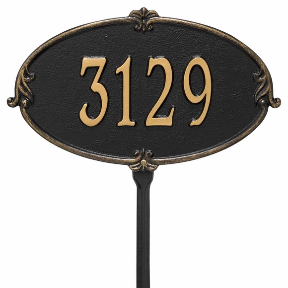 Street Number Address Plaque Traditional Oval