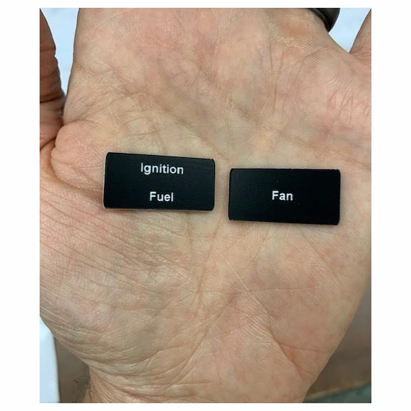 Switch Label For Two Switches - Cars, Planes, Boats, Panels, Dashboard