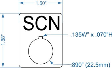 Custom Legend Plate for 22mm Push Buttons, Selector Switches or Indicators