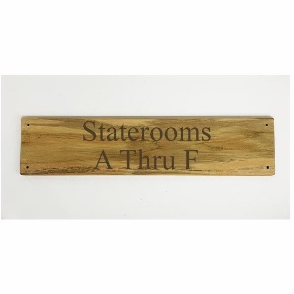 Teak Sign - Custom Two Line Plaque