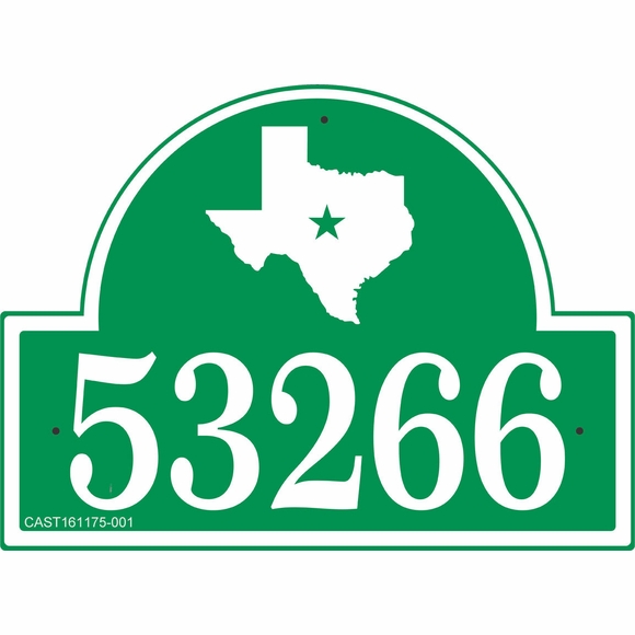 Texas Address Plaque