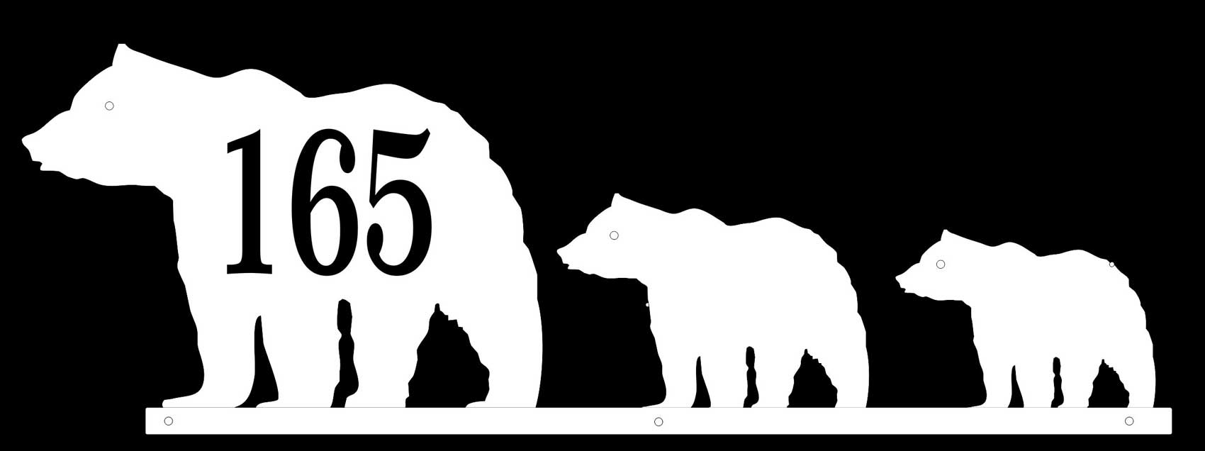 Three Bear Address Sign