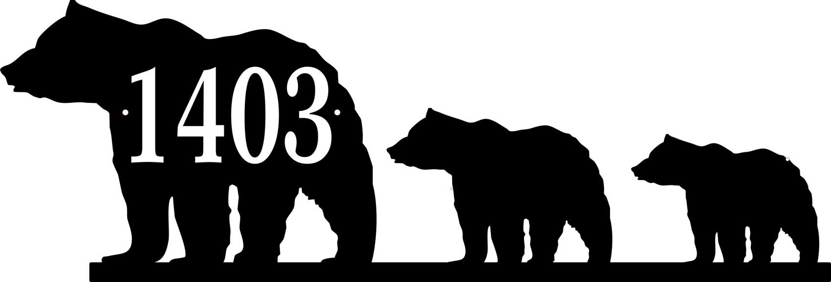 Three Bear Address Sign
