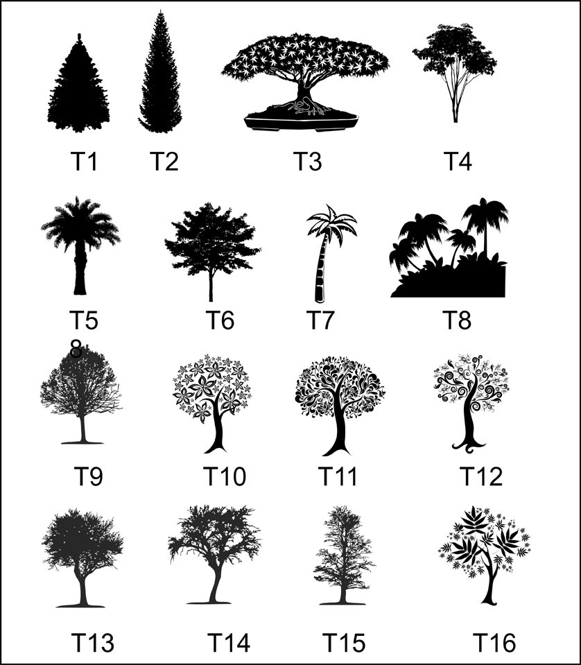 Address Sign With Tree - Choose Palm Tree, Bonsai Tree Or Other Tree