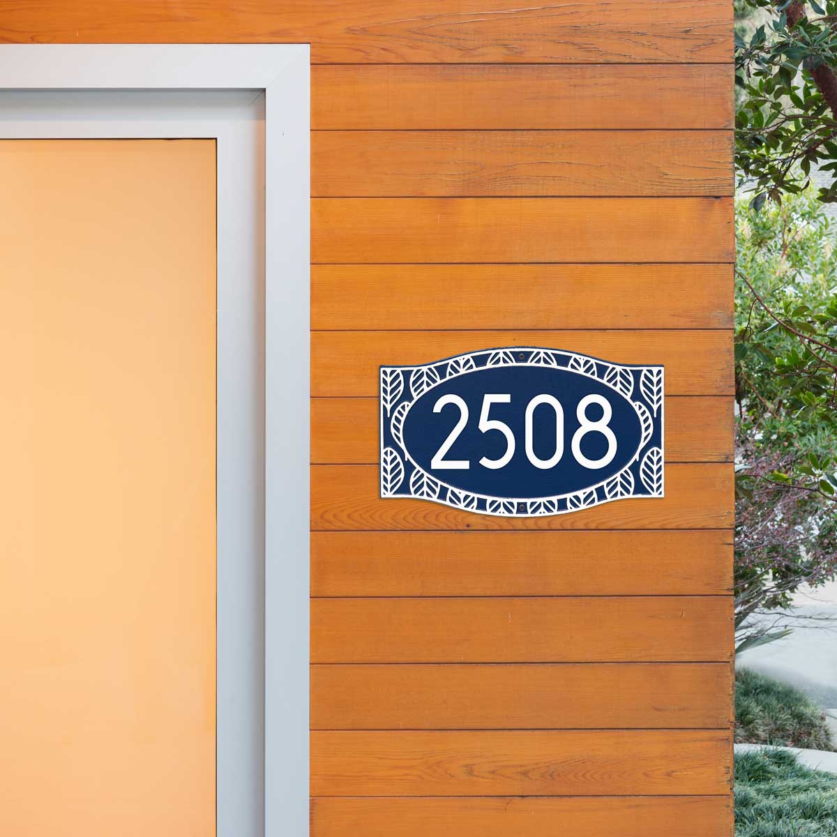 Tropical Style House Number Address Plaque
