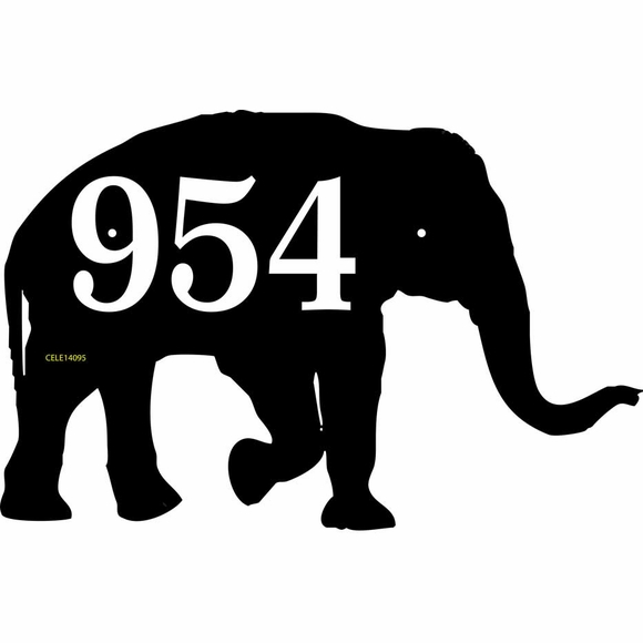 Trumpeting Elephant Shape Address Plaque