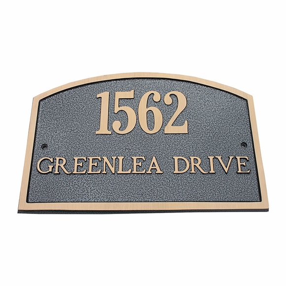 Two Line Cast Brass Address Plaque