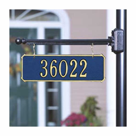 Two Side Hanging Rectangle Address Plaque - Double Sided House Number ...