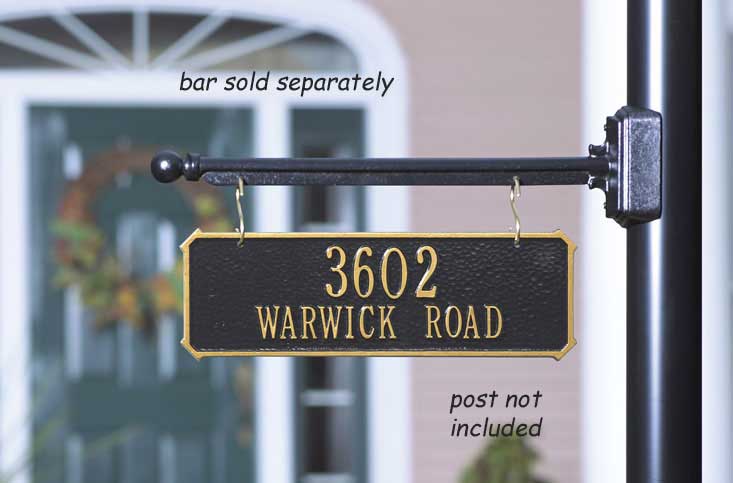 Two Side Hanging Rectangle Address Plaque - Double Sided House Number ...