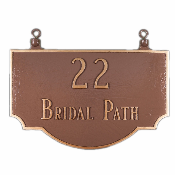 Two Sided Hanging Address Sign - Upside Down Double Sided Arch Address ...