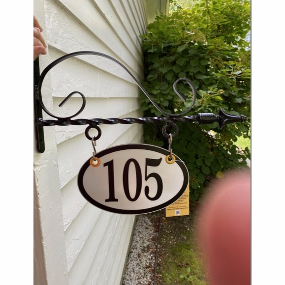 Two Sided Hanging Reflective Address Plaque
