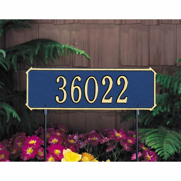 Two-Sided Rectangle Lawn Marker - Double Sided Address Sign