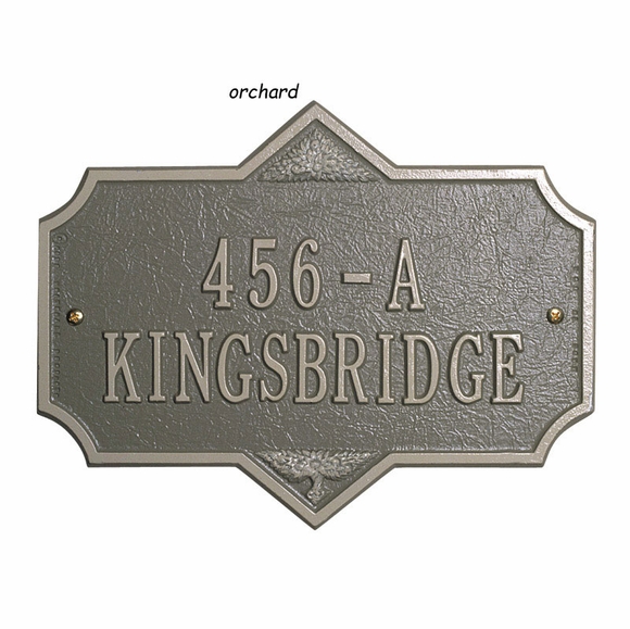 Unique Shape Address Plaque With Decorative Emblems