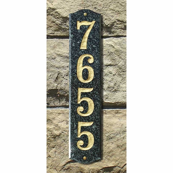 Vertical Address Sign Granite Stone