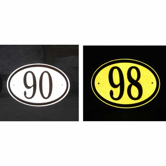 Vertical Arrow Address Sign - Custom Reflective House Number Plaque