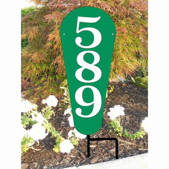 Lawn Mounted Vertical Address Sign