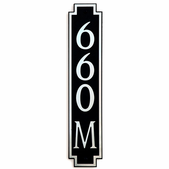 Vertical House Number Sign