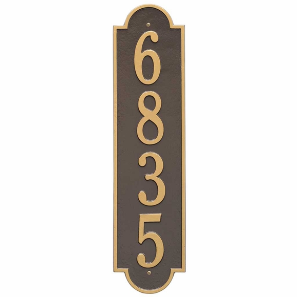 Vertical House Number Sign - Address Marker for Narrow Spaces