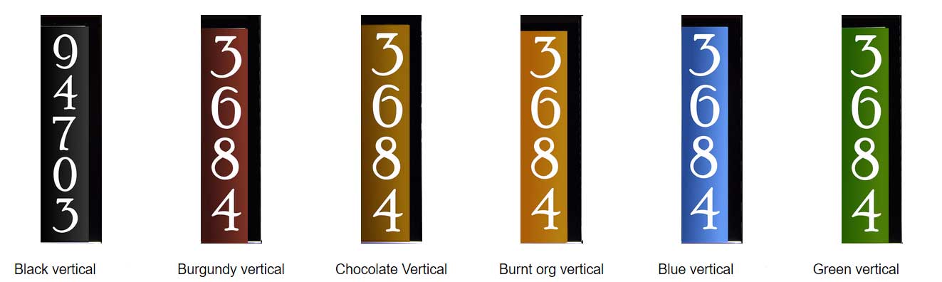 Vertical LED Lighted Address Sign for Wall, Post, or Mailbox - Choose ...