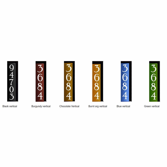 Vertical LED Lighted Address Sign for Wall, Post, or Mailbox - Choose ...