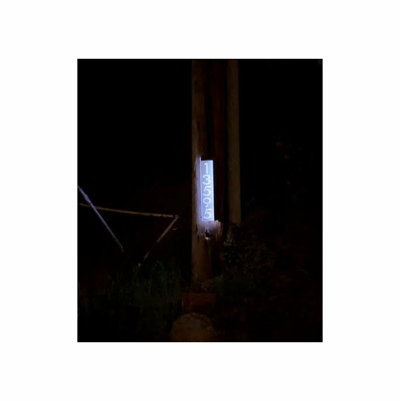 Vertical LED Lighted Address Sign for Wall, Post, or Mailbox - Choose ...