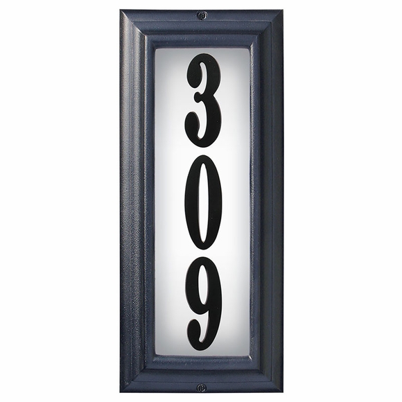 Vertical Lighted House Number Sign