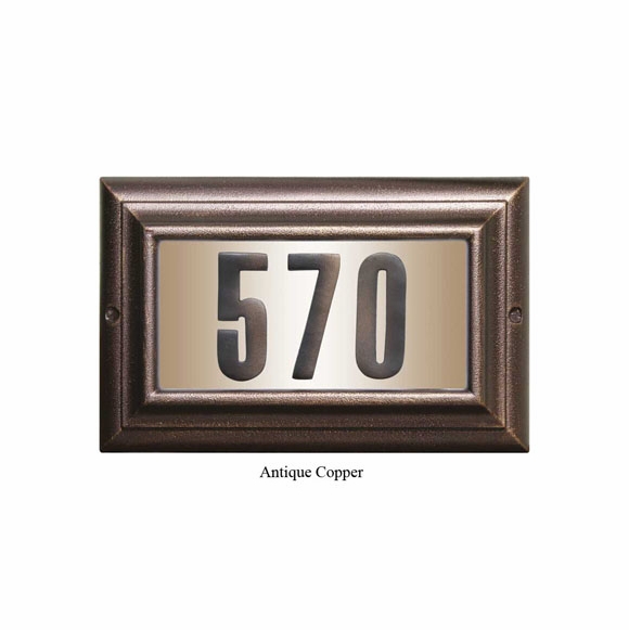 Vertical Lighted House Number Sign