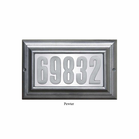 Vertical Lighted House Number Sign