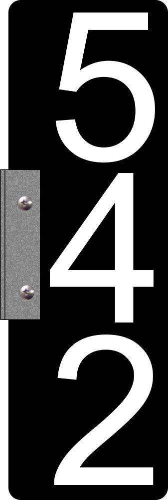 Vertical Mailbox Post Address Number Sign