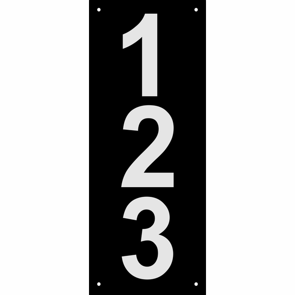 Vertical Reflective House Address Plaque