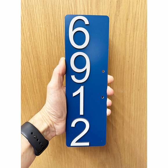 Vertical Reflective Mailbox and Post House Number Address Sign