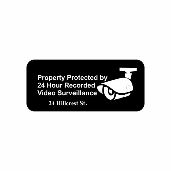 Custom Video Surveillance Warning Sign Sticker