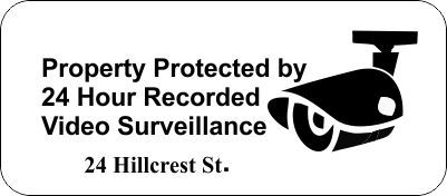 Custom Video Surveillance Warning Sign Sticker