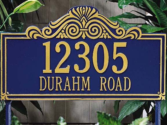 Decorative Lawn Address Sign with Your Street Name and House Number