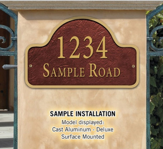 Wall Mounted Address Sign Arch Shape