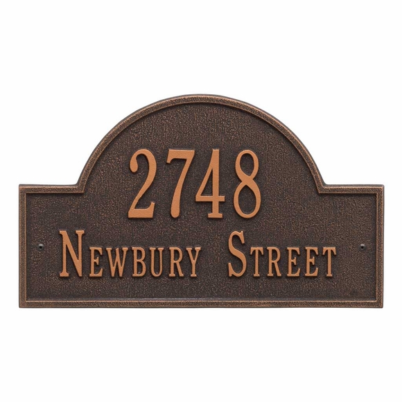 Wall Mount Address Sign - Arch Shape House Marker