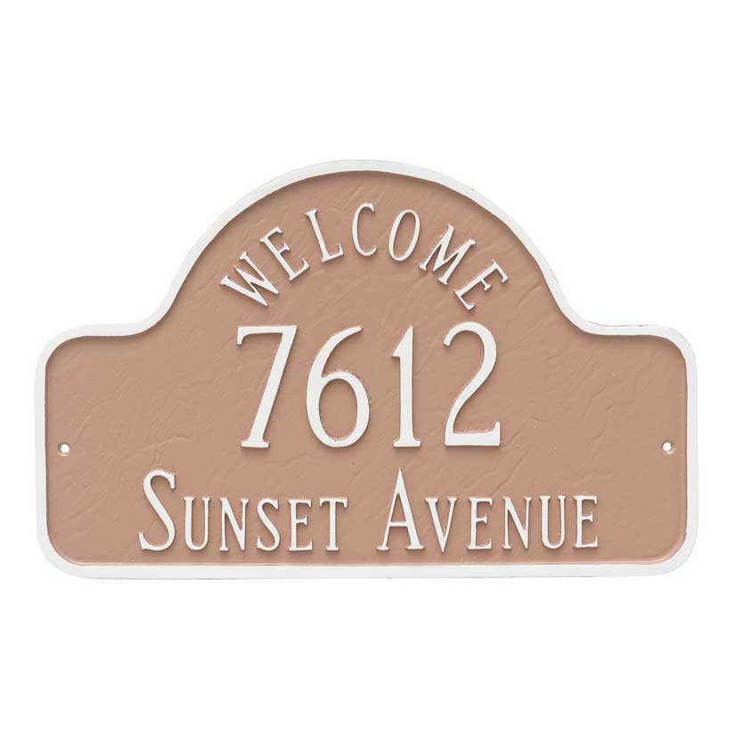Welcome Arch Wall Mount Address Plaque