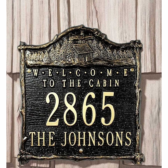 Welcome to the Cabin Address Sign