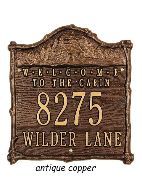 Welcome to the Cabin Address Sign