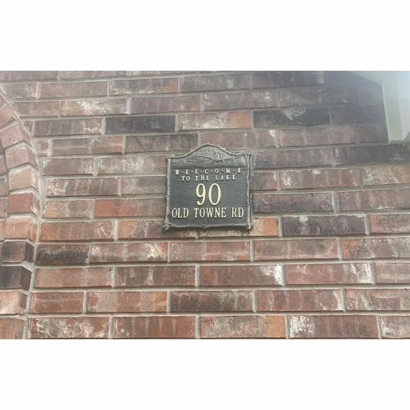 Welcome to the Lake Address Sign - Custom Metal House Number Plaque