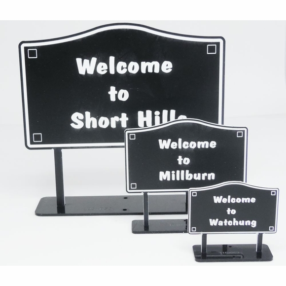 Welcome To Town Model Train Sign Scenery
