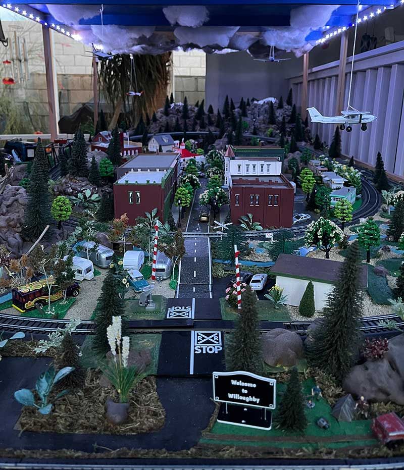 Welcome To Town Model Train Sign Scenery