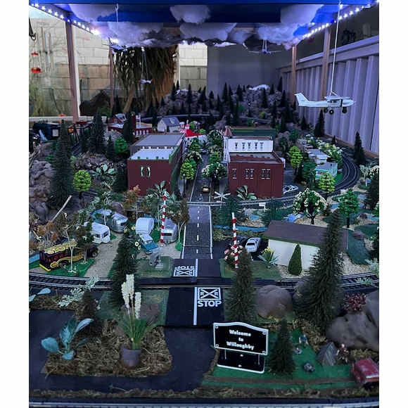 Welcome To Town Model Train Sign Scenery