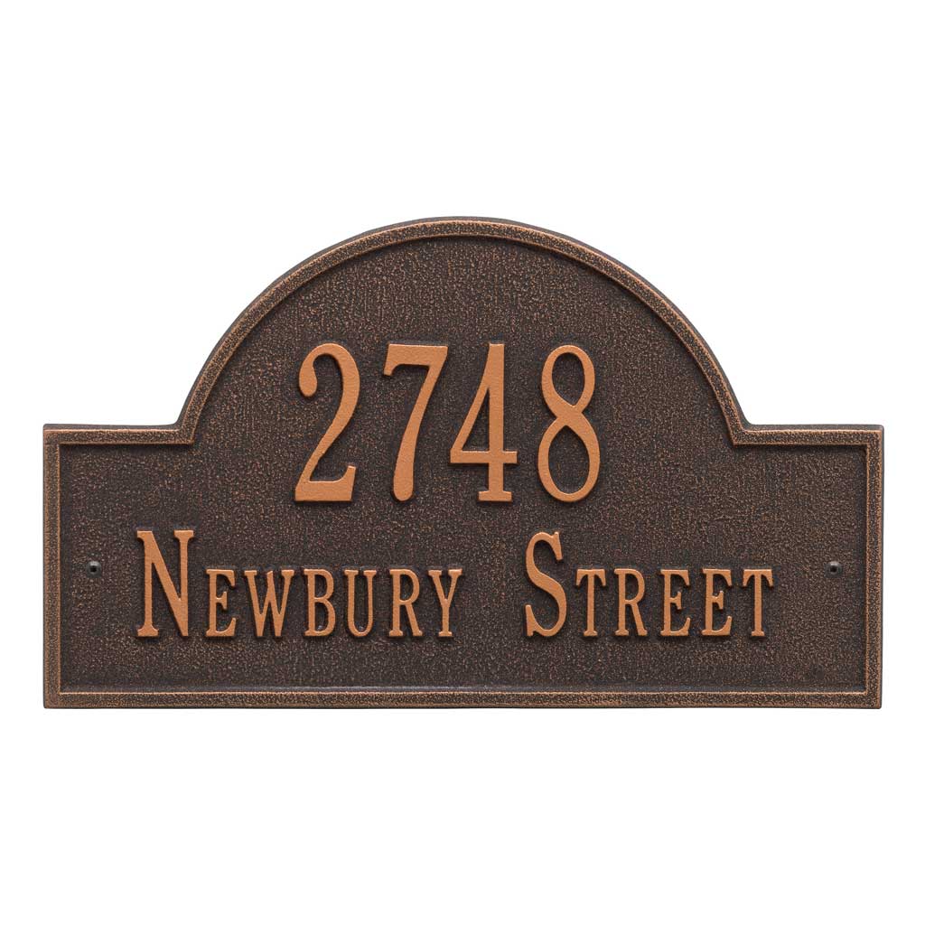 Wall Mount Address Sign - Arch Shape House Marker