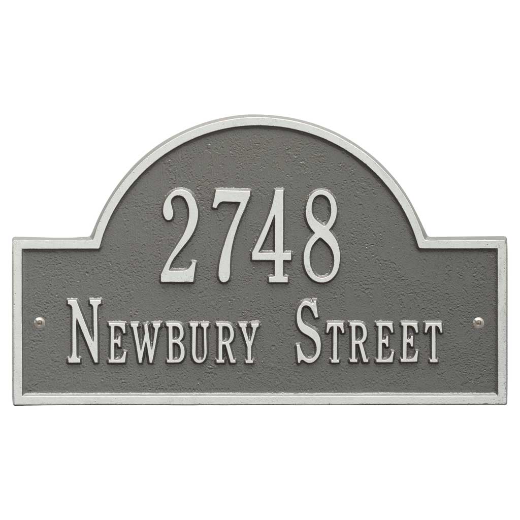 Wall Mount Address Sign - Arch Shape House Marker