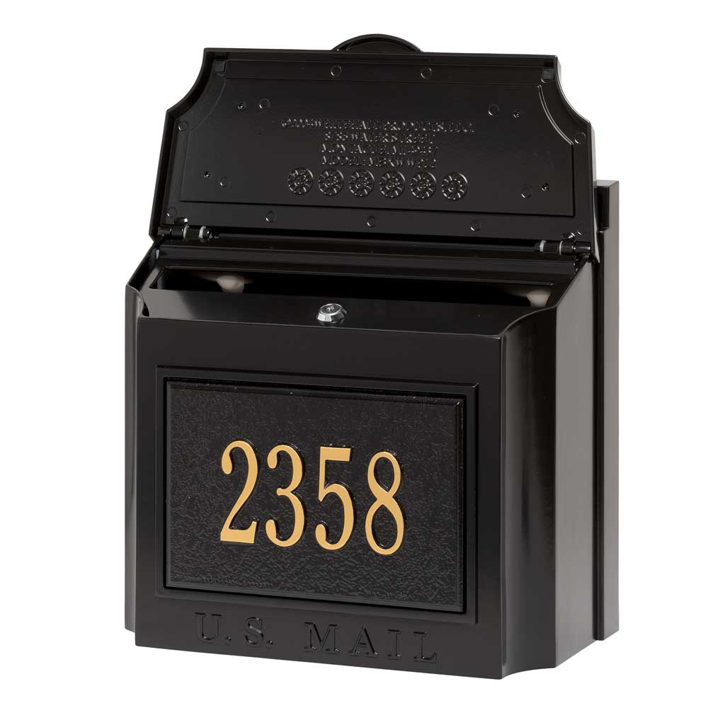 Locking Wall Mount Mailbox With House Address Number