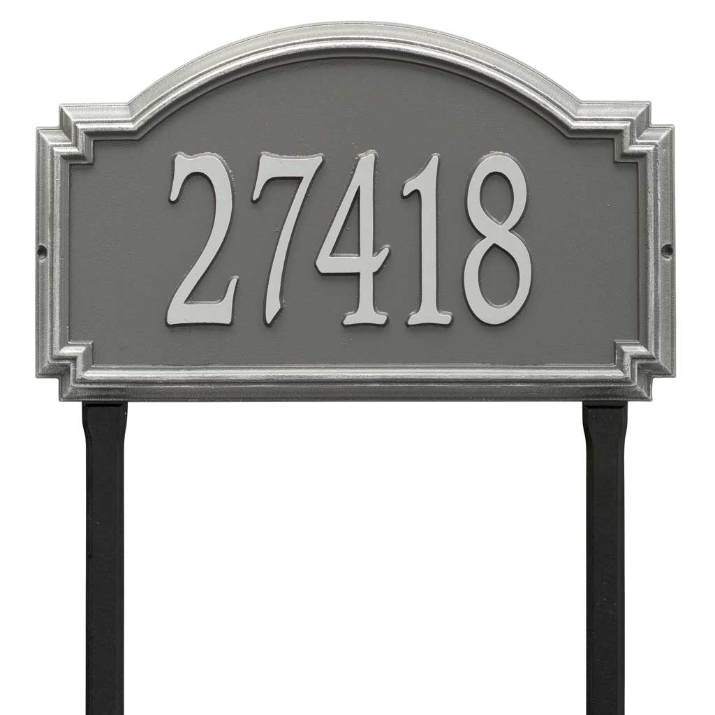 Estate Size Address Plaque - For Wall or Lawn Mount - Choose Your Color