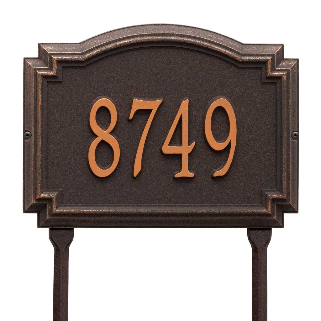 Home Address Sign - Aluminum Metal House Number Sign - For Wall or Lawn ...