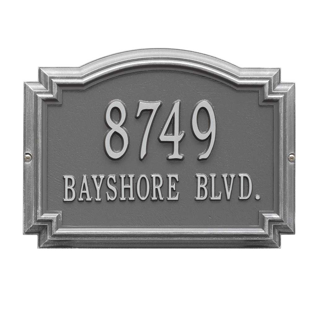 Home Address Sign - Aluminum Metal House Number Sign - For Wall or Lawn ...